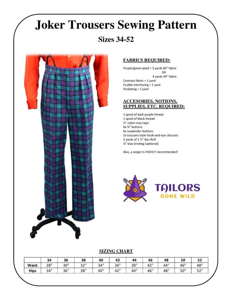 Joker Trousers Sewing Pattern + Free Sewing Tutorial - Obsessive ...