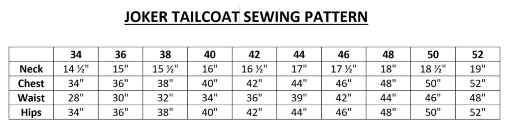 Joker Tailcoat Sewing Tutorial – Pattern Notes - Obsessive Costuming Dude